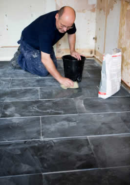 how to install slate flooring